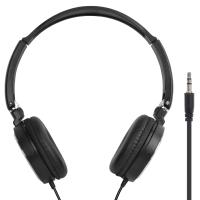 China JTY-71 Foldable wired in ear headphones with soft PU ear pads, suitable for 3.5mm stereo head mounted wired headphones on PCs, laptops, music, and online classrooms for sale