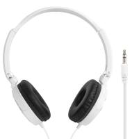 China JTY-71 Foldable wired in ear headphones with soft PU ear pads, suitable for 3.5mm stereo head mounted wired headphones on PCs, laptops, music, and online classrooms for sale