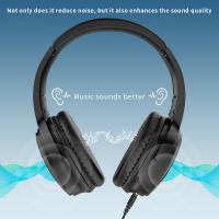 China JTY-772 Wired Over-Ear Headphones with Microphone, 3.5mm Stereo Headset, Detachable Audio Cable, Dual 3.5mm Cables Included, Adjustable Headband for PC Laptop Phone Gaming Online Class for sale