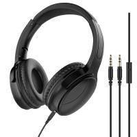 China JTY-772 Wired Over-Ear Headphones with Microphone, 3.5mm Stereo Headset, Detachable Audio Cable, Dual 3.5mm Cables Included, Adjustable Headband for PC Laptop Phone Gaming Online Class for sale