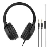 China JTY-772 Wired Over-Ear Headphones with Microphone, 3.5mm Stereo Headset, Detachable Audio Cable, Dual 3.5mm Cables Included, Adjustable Headband for PC Laptop Phone Gaming Online Class for sale