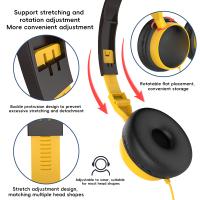 China JTY-882 Kids Wired On-Ear Headphones, Foldable Adjustable Headband 3.5mm Stereo Headset for School Online Learning, Multi Cute Color Options for sale