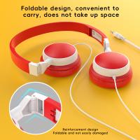 China JTY-882 Kids Wired On-Ear Headphones, Foldable Adjustable Headband 3.5mm Stereo Headset for School Online Learning, Multi Cute Color Options for sale
