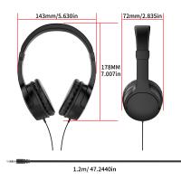 China JTY-60 Wired Over-Ear Headphones with 3.5mm Jack, Soft Leather Ear Cushions, and Foldable Design for Laptop, PC, Smartphone for sale