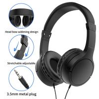 China JTY-60 Wired Over-Ear Headphones with 3.5mm Jack, Soft Leather Ear Cushions, and Foldable Design for Laptop, PC, Smartphone for sale
