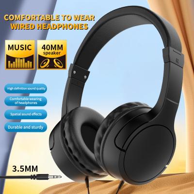 China JTY-60 Wired Over-Ear Headphones with 3.5mm Jack, Soft Leather Ear Cushions, and Foldable Design for Laptop, PC, Smartphone for sale