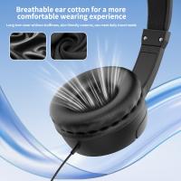 China JTY-60 Wired Over-Ear Headphones with 3.5mm Jack, Soft Leather Ear Cushions, and Foldable Design for Laptop, PC, Smartphone for sale