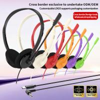 China JTY-65 Lightweight Wired Headset with Adjustable Microphone and Dual Plug Options for Online Classes and Call Centers for sale