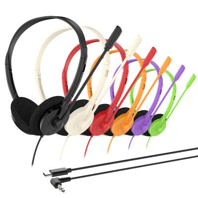 China JTY-65 Lightweight Wired Headset with Adjustable Microphone and Dual Plug Options for Online Classes and Call Centers for sale