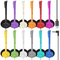 China JTY-65 Lightweight Wired Headset with Adjustable Microphone and Dual Plug Options for Online Classes and Call Centers for sale