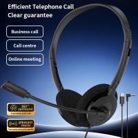 China JTY-65 Lightweight Wired Headset with Adjustable Microphone and Dual Plug Options for Online Classes and Call Centers for sale
