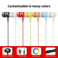 China JTY-2388 Custom Logo In-Ear Wired Earphones | Multi Color Customizable Earbuds with Custom Plugs & Headphone Cable OEM Wholesale for sale