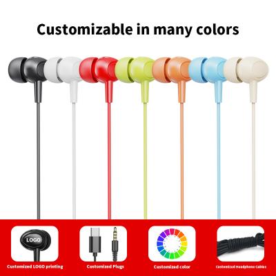 China JTY-2388 Custom Logo In-Ear Wired Earphones | Multi Color Customizable Earbuds with Custom Plugs & Headphone Cable OEM Wholesale for sale