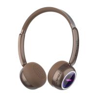 China WBK943 Retro Wireless Bluetooth 5.3 Headphones, RGB Gradient Light Over Ear Headset, 40mm Driver Foldable Lightweight Headphones with Mic for Music Gaming Travel for sale