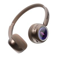 China WBK943 Retro Wireless Bluetooth 5.3 Headphones, RGB Gradient Light Over Ear Headset, 40mm Driver Foldable Lightweight Headphones with Mic for Music Gaming Travel for sale