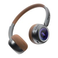 China WBK943 Retro Wireless Bluetooth 5.3 Headphones, RGB Gradient Light Over Ear Headset, 40mm Driver Foldable Lightweight Headphones with Mic for Music Gaming Travel for sale