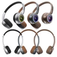 China WBK943 Retro Wireless Bluetooth 5.3 Headphones, RGB Gradient Light Over Ear Headset, 40mm Driver Foldable Lightweight Headphones with Mic for Music Gaming Travel for sale