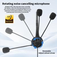 China JTY-430 USB Wired Headset with Microphone, Noise Cancelling Single Ear Headphone, 330° Rotatable Mic, Comfortable Over Ear Headset for Call Center, Online Meeting, Online Class for sale