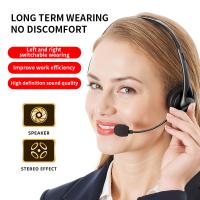 China JTY-430 USB Wired Headset with Microphone, Noise Cancelling Single Ear Headphone, 330° Rotatable Mic, Comfortable Over Ear Headset for Call Center, Online Meeting, Online Class for sale