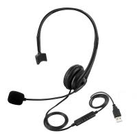 China JTY-430 USB Wired Headset with Microphone, Noise Cancelling Single Ear Headphone, 330° Rotatable Mic, Comfortable Over Ear Headset for Call Center, Online Meeting, Online Class for sale