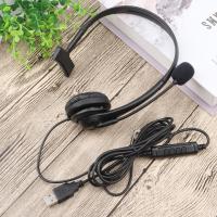 China JTY-430 USB Wired Headset with Microphone, Noise Cancelling Single Ear Headphone, 330° Rotatable Mic, Comfortable Over Ear Headset for Call Center, Online Meeting, Online Class for sale