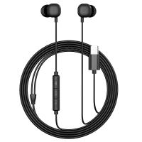 China 005E USB Type-C Wired In-Ear Earphones with Microphone & Volume Control, Stereo Sound Wired Headphones, Noise Isolating Earbuds for Type-C Android Phones, Laptops for sale