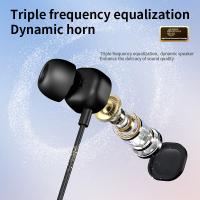 China 005E USB Type-C Wired In-Ear Earphones with Microphone & Volume Control, Stereo Sound Wired Headphones, Noise Isolating Earbuds for Type-C Android Phones, Laptops for sale