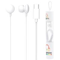 China Cylindrical earphones Type-C Wired In-Ear Earphones, Stereo Earbuds with Portable Cylinder Gift Tube Packaging, Plug & Play Type C Wired Headset for Smartphone, Tablet for sale