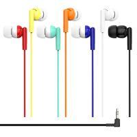 China Colorful In-Ear Earphones 3.5mm Wired Earbuds, L-shaped Jack Stereo Headphones for Phone Laptop MP3, Multi-Color Available for sale