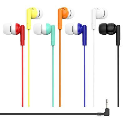 China Colorful In-Ear Earphones 3.5mm Wired Earbuds, L-shaped Jack Stereo Headphones for Phone Laptop MP3, Multi-Color Available for sale