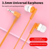 China Colorful In-Ear Earphones 3.5mm Wired Earbuds, L-shaped Jack Stereo Headphones for Phone Laptop MP3, Multi-Color Available for sale