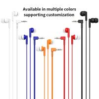 China Colorful In-Ear Earphones 3.5mm Wired Earbuds, L-shaped Jack Stereo Headphones for Phone Laptop MP3, Multi-Color Available for sale