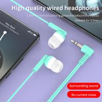China Colorful In-Ear Earphones 3.5mm Wired Earbuds, L-shaped Jack Stereo Headphones for Phone Laptop MP3, Multi-Color Available for sale