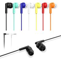 China Colorful In-Ear Earphones 3.5mm Wired Earbuds, L-shaped Jack Stereo Headphones for Phone Laptop MP3, Multi-Color Available for sale