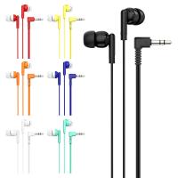 China Colorful In-Ear Earphones 3.5mm Wired Earbuds, L-shaped Jack Stereo Headphones for Phone Laptop MP3, Multi-Color Available for sale