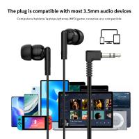 China Colorful In-Ear Earphones 3.5mm Wired Earbuds, L-shaped Jack Stereo Headphones for Phone Laptop MP3, Multi-Color Available for sale