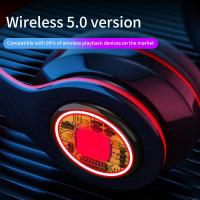 China B39 RGB Light Over-Ear Bluetooth Headphones, 3 Modes Wireless/TF Card/Wired Stereo Gaming Headset with Built-in Mic for PC Phone for sale