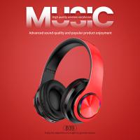 China B39 RGB Light Over-Ear Bluetooth Headphones, 3 Modes Wireless/TF Card/Wired Stereo Gaming Headset with Built-in Mic for PC Phone for sale