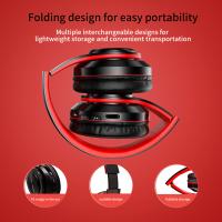 China B39 RGB Light Over-Ear Bluetooth Headphones, 3 Modes Wireless/TF Card/Wired Stereo Gaming Headset with Built-in Mic for PC Phone for sale