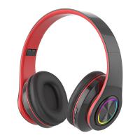 China B39 RGB Light Over-Ear Bluetooth Headphones, 3 Modes Wireless/TF Card/Wired Stereo Gaming Headset with Built-in Mic for PC Phone for sale