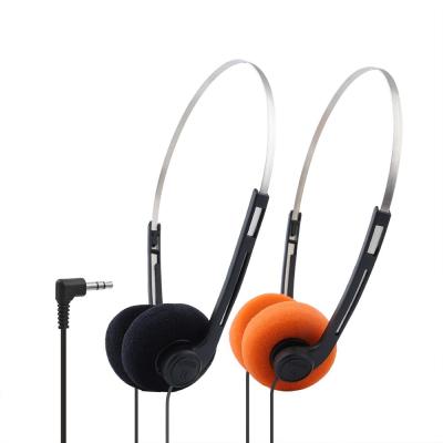 China JTY-F003 Retro Wired On-Ear Headphones, 3.5mm L-Shaped Jack Lightweight Thin Headband Stereo Headset for Walkman, MP3 Player, Classic Vintage Foam Ear Cushions, 2 Colors Optional for sale