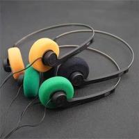 China JTY-F003 Retro Wired On-Ear Headphones, 3.5mm L-Shaped Jack Lightweight Thin Headband Stereo Headset for Walkman, MP3 Player, Classic Vintage Foam Ear Cushions, 2 Colors Optional for sale