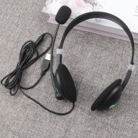 China JTY-440 Wired On-Ear Headset with Microphone, Multi Interface USB / Type-C / 3.5mm Dual Plugs Lightweight Headphones, Volume Control, for PC Laptop Call Center Online Class Office for sale