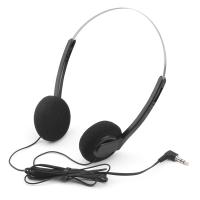China JTY-F002 3.5mm Wired On-Ear Headphones Without Microphone, Lightweight Thin Foam Headset for School Classroom, PC Laptop Audio Listening for sale