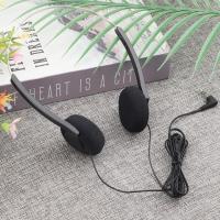 China JTY-F002 3.5mm Wired On-Ear Headphones Without Microphone, Lightweight Thin Foam Headset for School Classroom, PC Laptop Audio Listening for sale