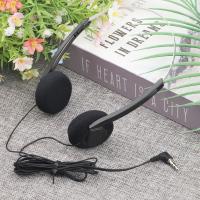 China JTY-F002 3.5mm Wired On-Ear Headphones Without Microphone, Lightweight Thin Foam Headset for School Classroom, PC Laptop Audio Listening for sale