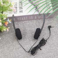 China JTY-F002 3.5mm Wired On-Ear Headphones Without Microphone, Lightweight Thin Foam Headset for School Classroom, PC Laptop Audio Listening for sale