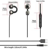 China Ear clip 01 Open Ear Wired Earbuds 3.5mm Jack, Over Ear Hook Headphones with Inline Mic & Volume Control, Non-in-ear Comfort Earphones for Phone Laptop, Support OEM ODM Customization for sale