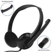 China JTY-469 Wired Stereo Headset with Noise Cancelling Microphone, Over Ear PC Headphone with Inline Control, Multiple Connectors Optional, Support OEM ODM Customization for Office & Online Class for sale