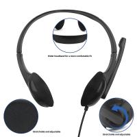 China JTY-469 Wired Stereo Headset with Noise Cancelling Microphone, Over Ear PC Headphone with Inline Control, Multiple Connectors Optional, Support OEM ODM Customization for Office & Online Class for sale